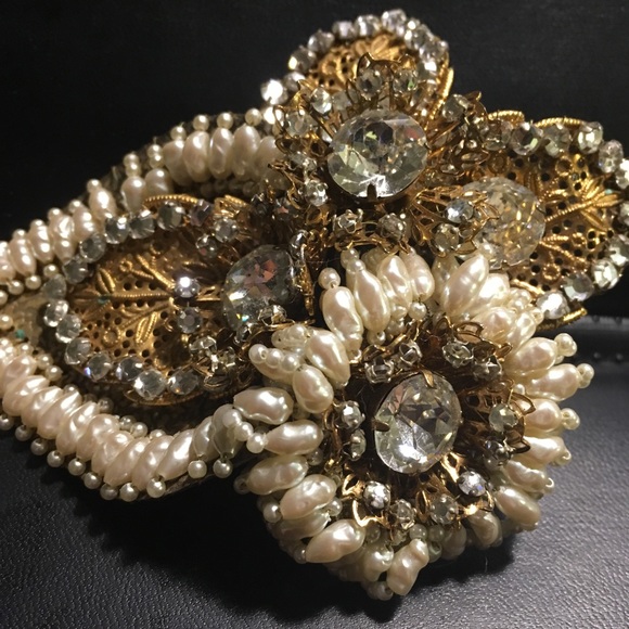 Miriam Haskell | Jewelry | Rare Mirium Haskell Brooch Signed | Poshmark